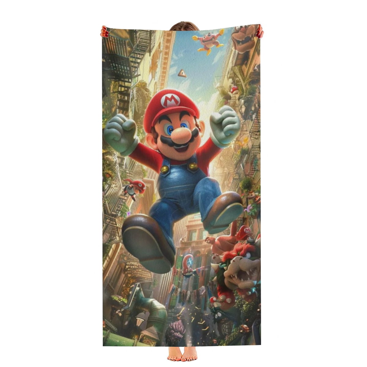 Super Mario Anime Super Soft Cotton Bath/Pool/Beach Towel, 60 in x 30 ...