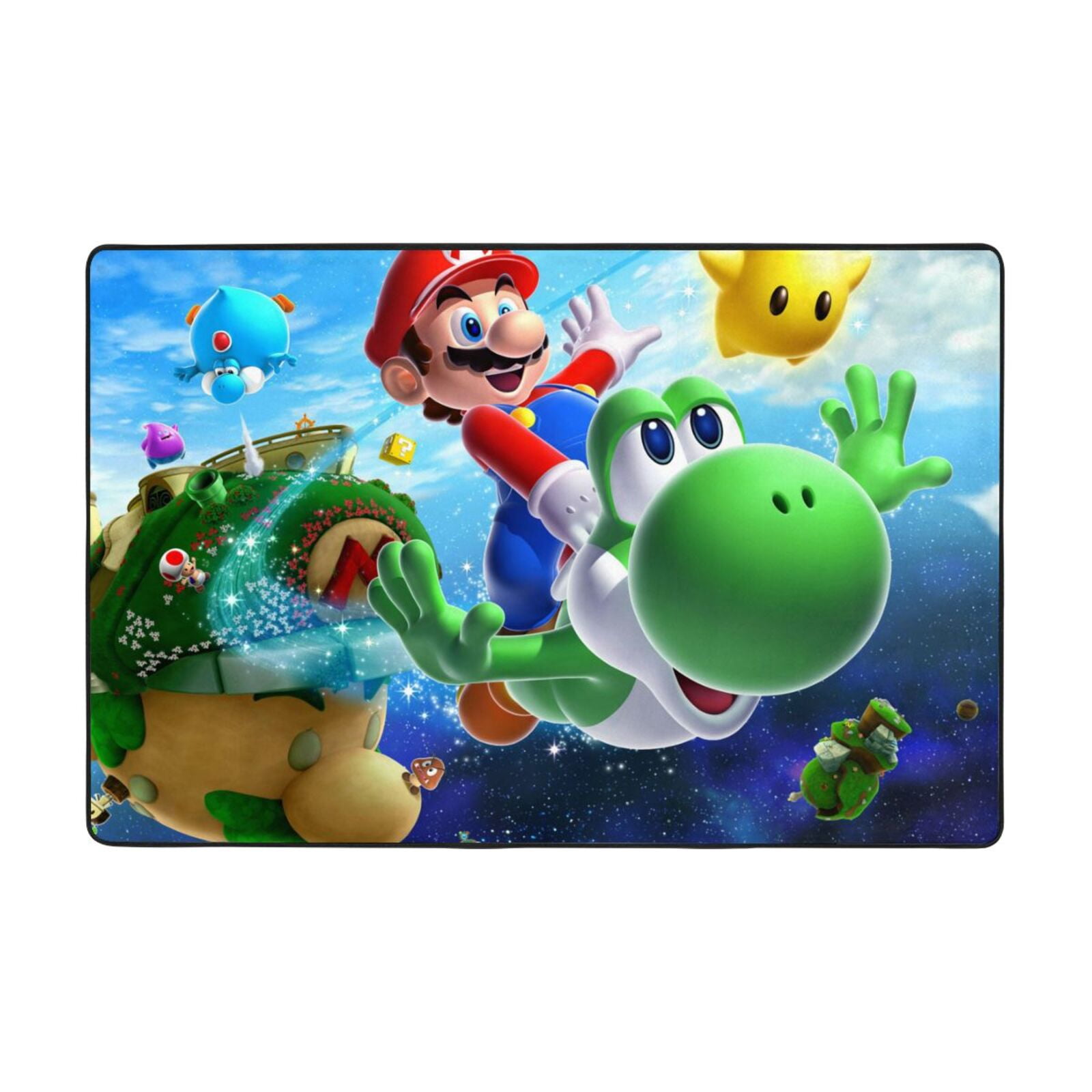 Super Mario Area Rugs, Large Carpet, Washable Rug Mat, Flannel Non-Slip ...