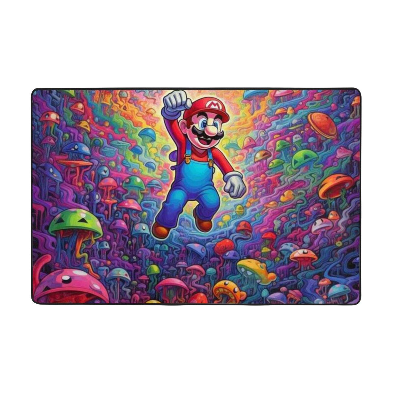Super Mario Area Rugs, Large Carpet, Washable Rug Mat, Flannel Non-Slip ...