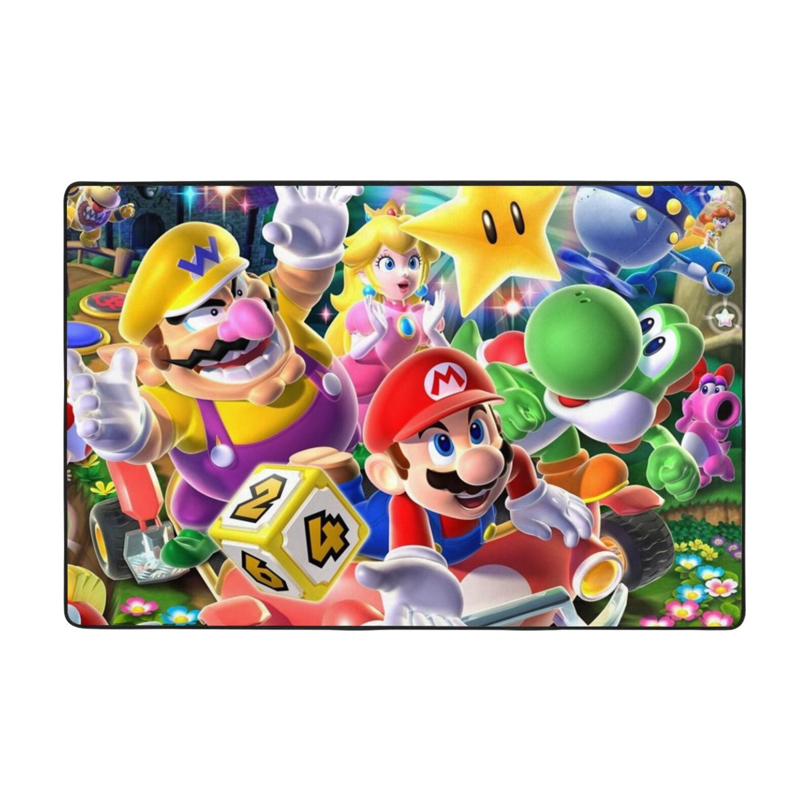 Super Mario Area Rugs, Large Carpet, Washable Rug Mat, Flannel Non-Slip ...