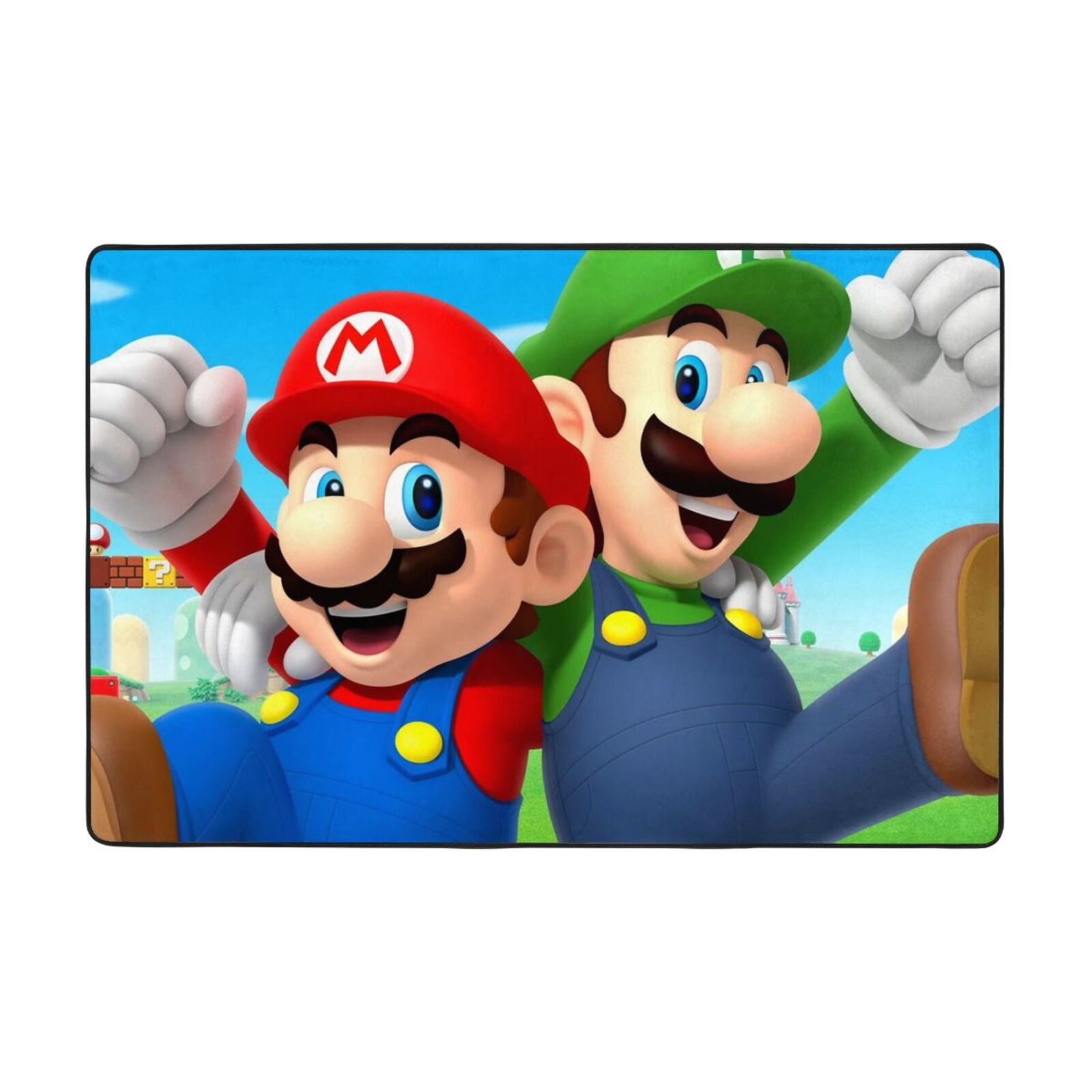 Super Mario Area Rugs, Large Carpet, Washable Rug Mat, Flannel Non-Slip ...