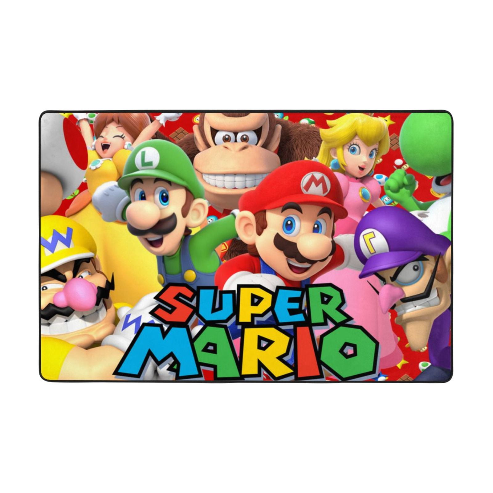 Super Mario Area Rugs, Large Carpet, Washable Rug Mat, Flannel Non-Slip ...