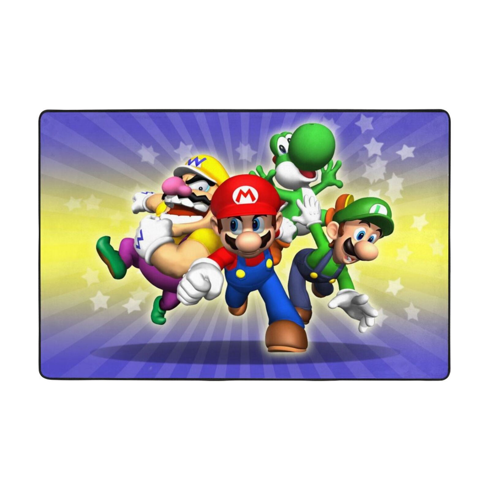 Super Mario Area Rugs, Large Carpet, Washable Rug Mat, Flannel Non-Slip ...