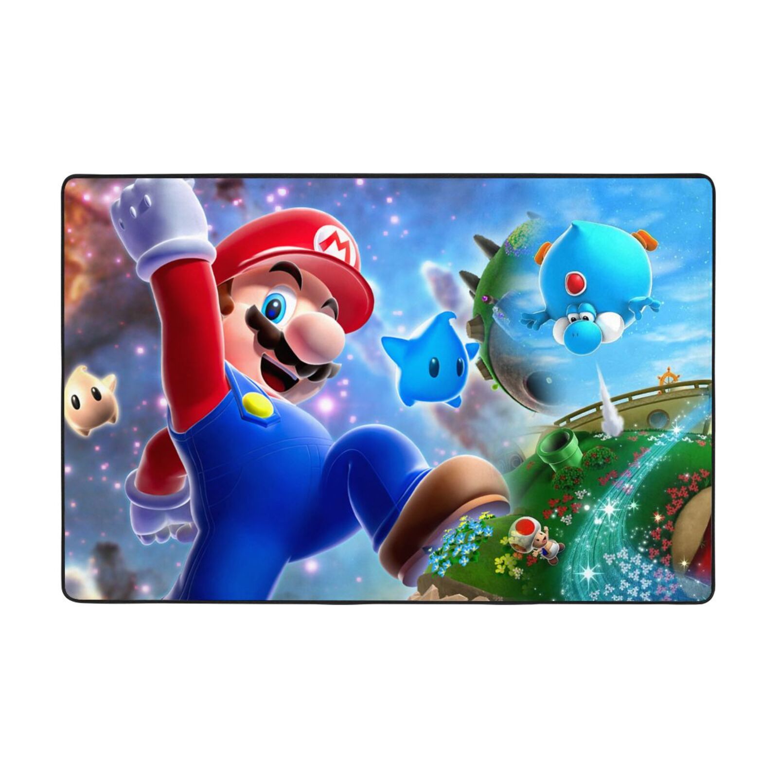 Super Mario Area Rugs, Large Carpet, Washable Rug Mat, Flannel Non-Slip ...