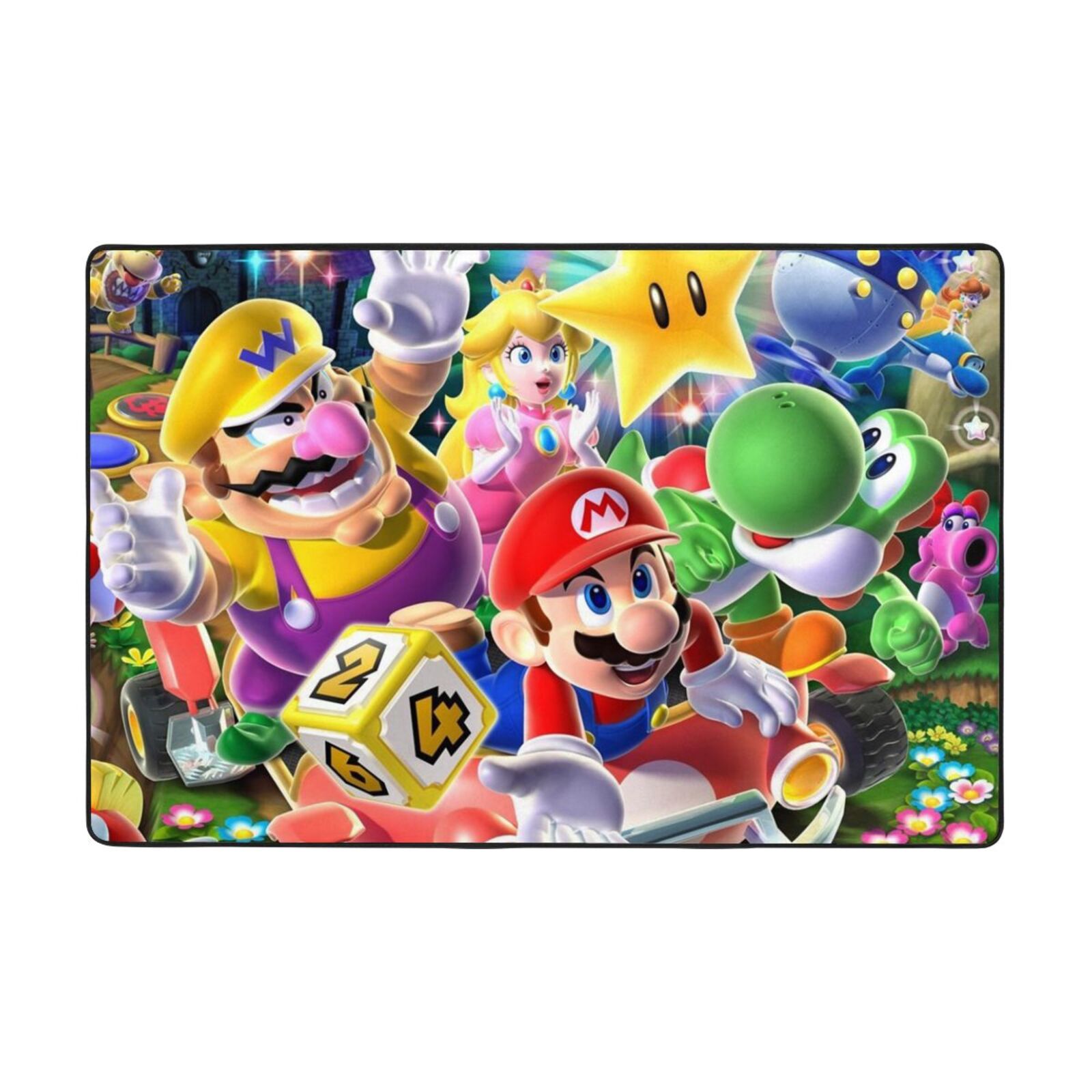 Super Mario Area Rugs, Large Carpet, Washable Rug Mat, Flannel Non-Slip ...