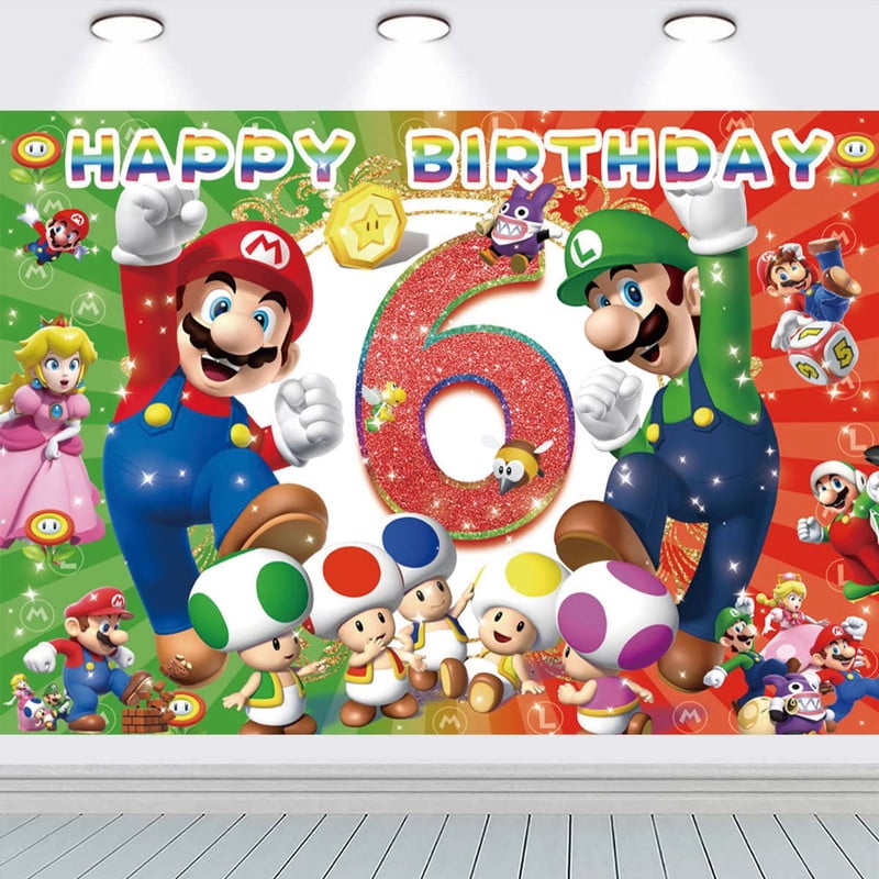 Super Mario Backdrop Background Banner Taspestry Wall Decor Birthday ...