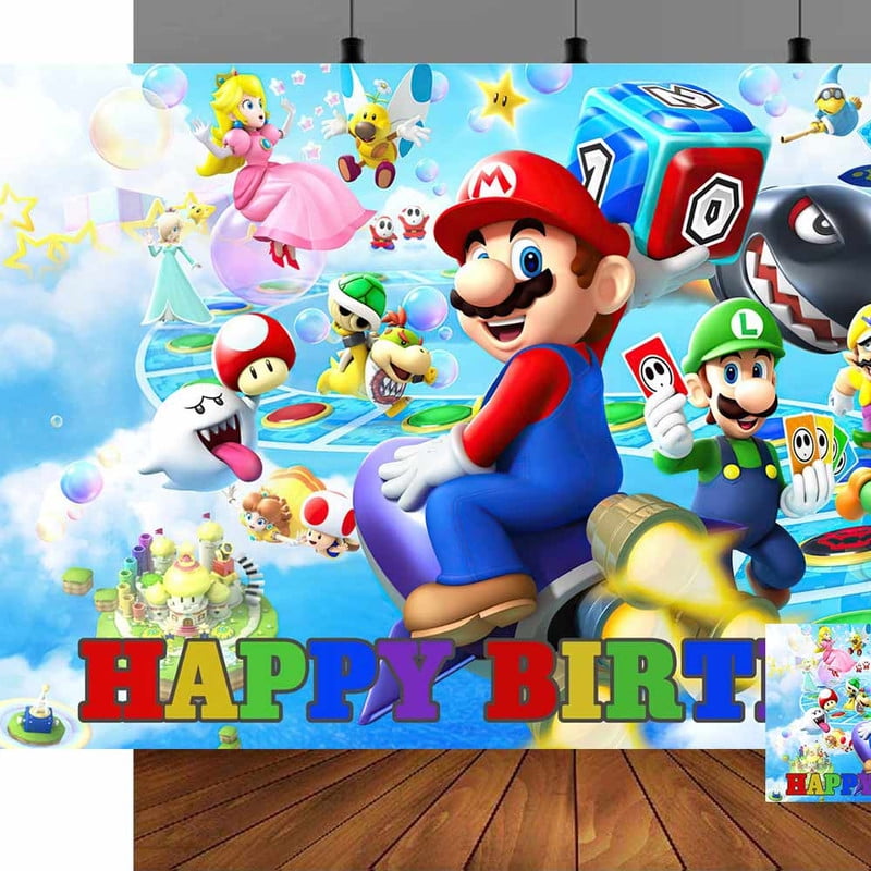 Super Mario Backdrop Banner Party Supplies Poster Movie Theme ...