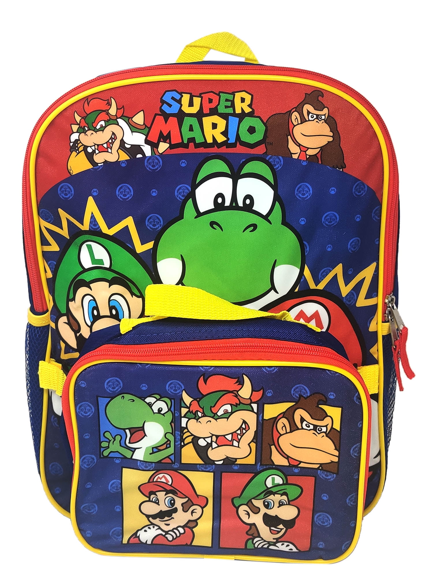 Super Mario Backpack 16" Luigi Nintendo & Detachable Insulated Lunch ...