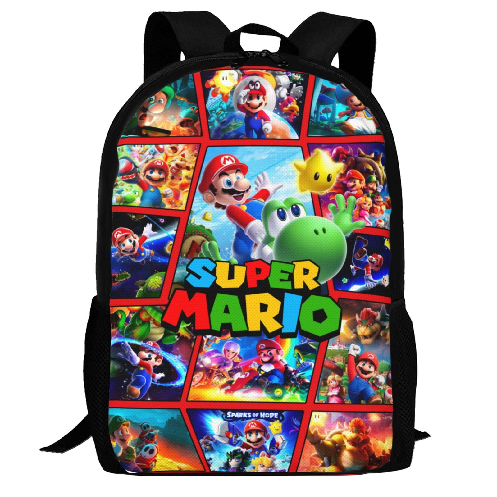 Super Mario Backpack Cute Cartoon BagPrinted Daypack Novelty Travel ...