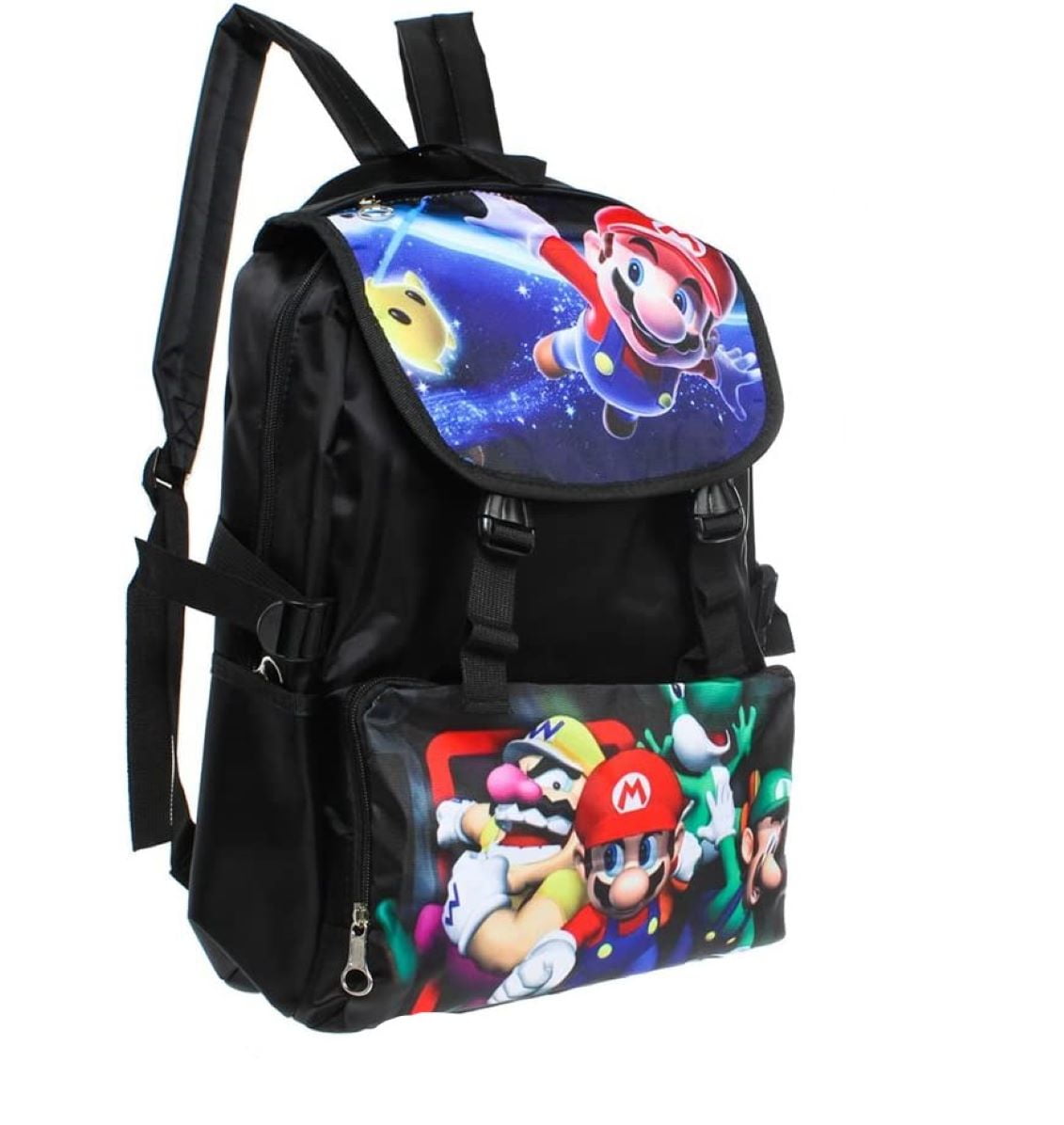 Anime Super Mario Backpack with Mario, Luigi, Yoshi, Wario Full Size ...