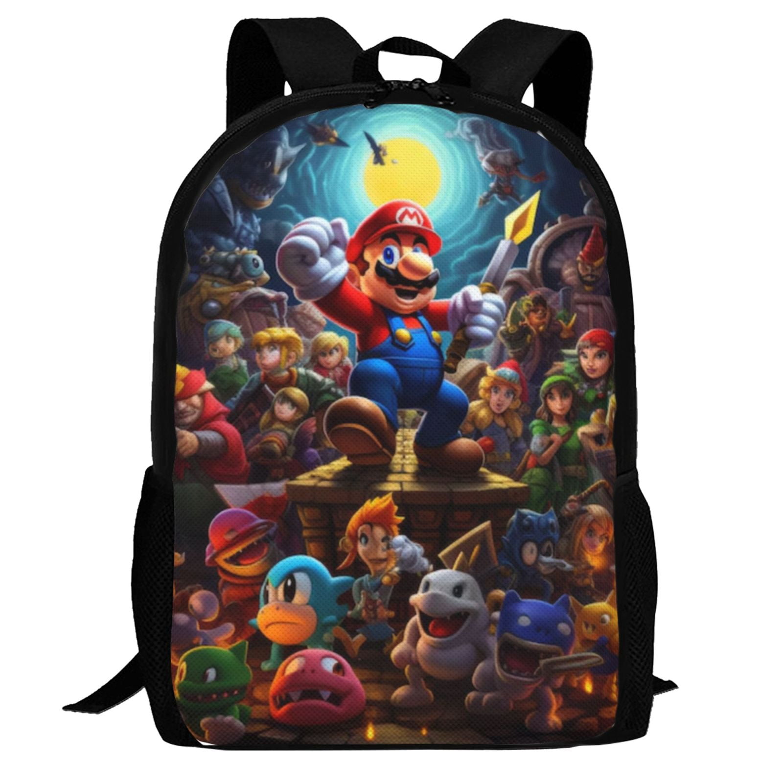 Super Mario Backpack For Daily Work College, Large Capacity Daypack ...