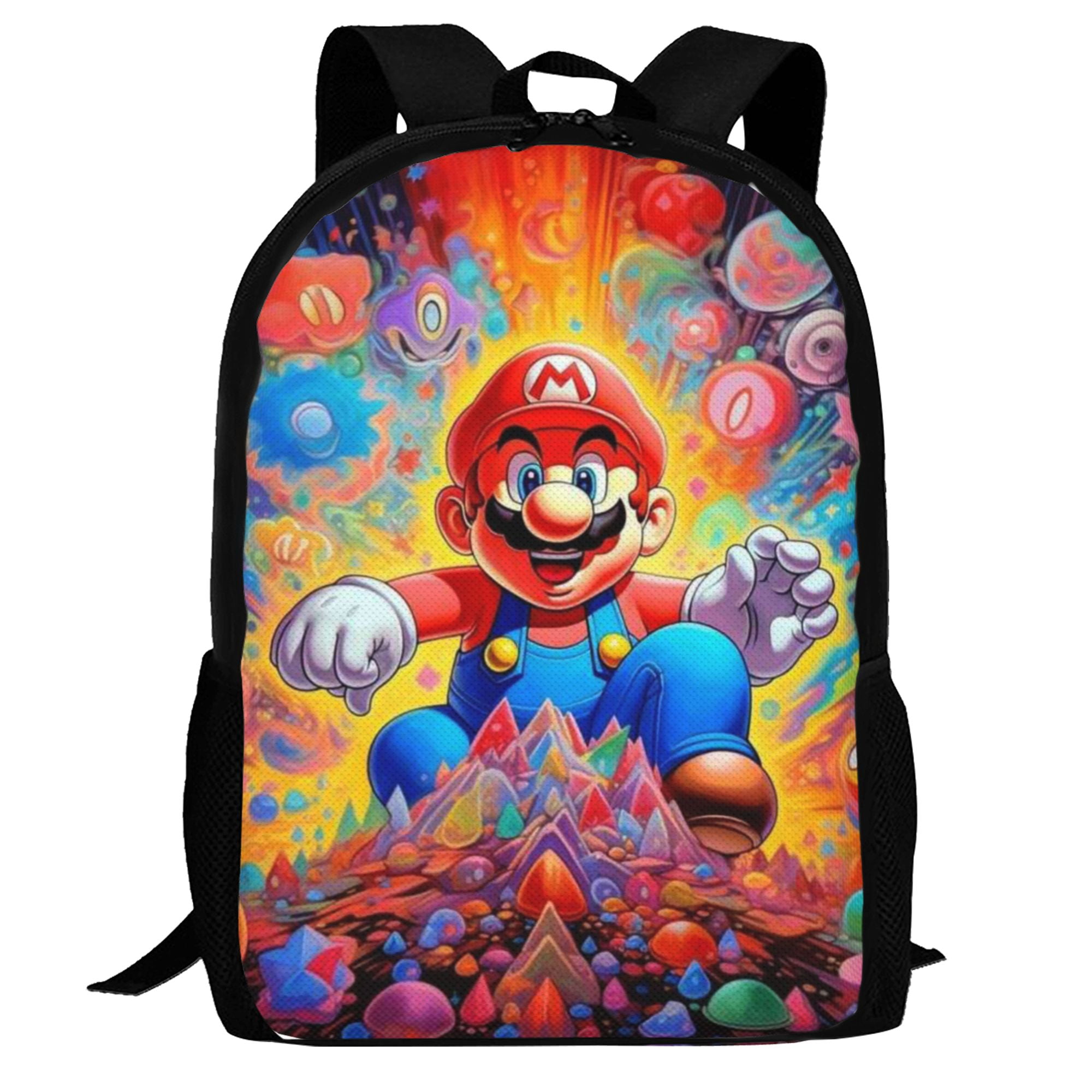 Super Mario Backpack for Kids Boys Girls Large Capacity Multifunction ...