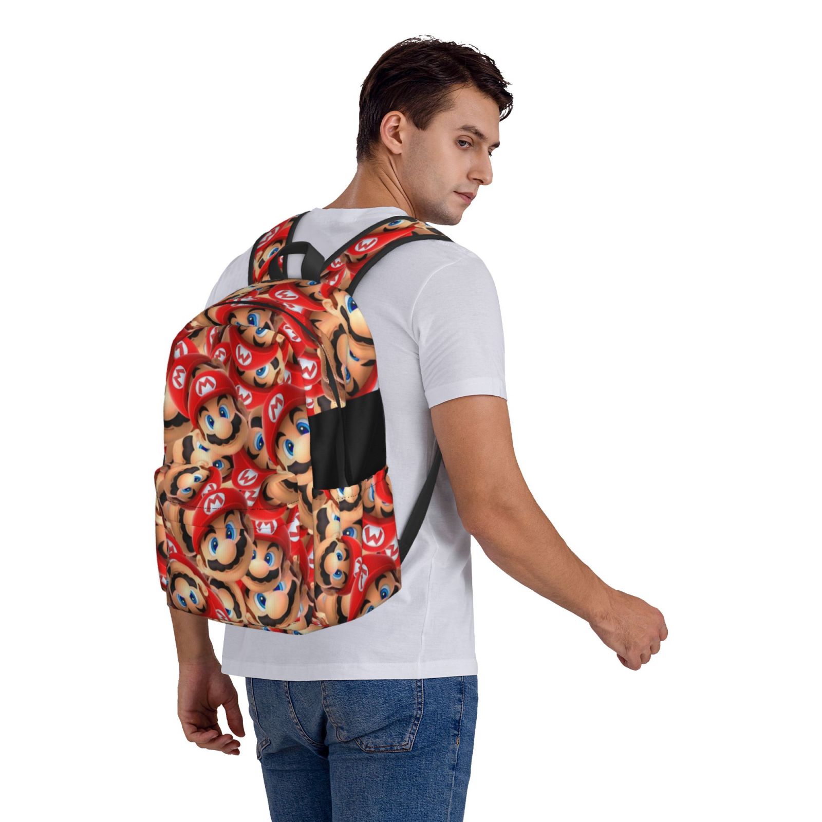 Super Mario Backpack for man & woman All Over Print Bookbags ...