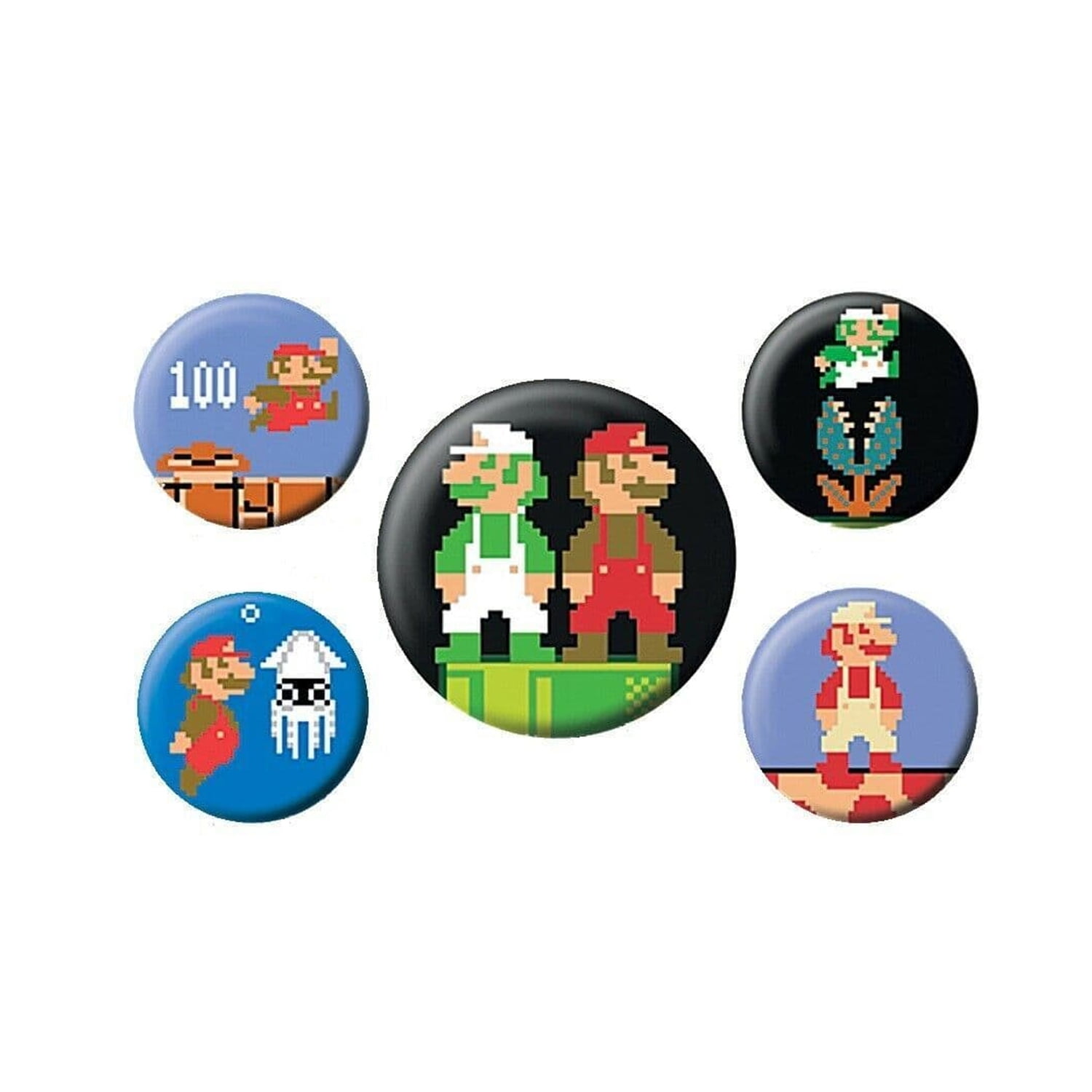 Super Mario Badge Set (Pack of 5) - Walmart.com