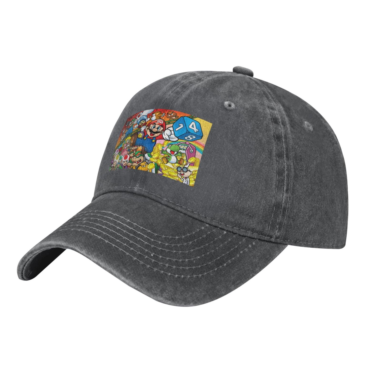 Super Mario Baseball Cap Vintage Dad Hat Adjustable Low Profile Running ...