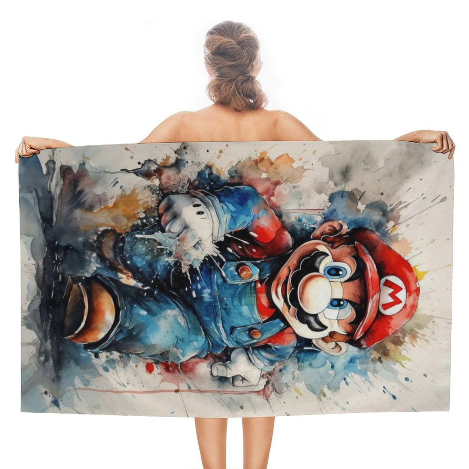 Super Mario Bath Throw Towel Quick Dry Towel for Swimmers Sand Proof ...