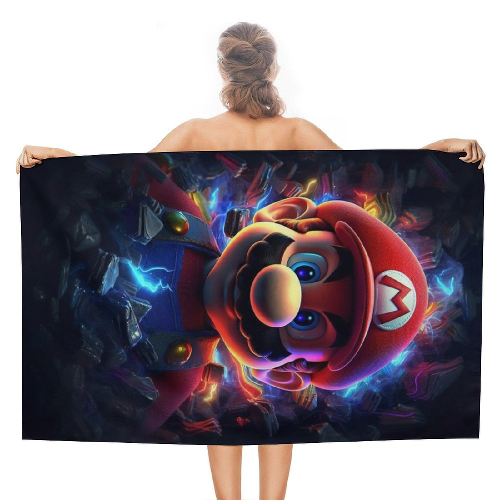 Super Mario Bath Throw Towel Quick Dry Towel for Swimmers Sand Proof ...