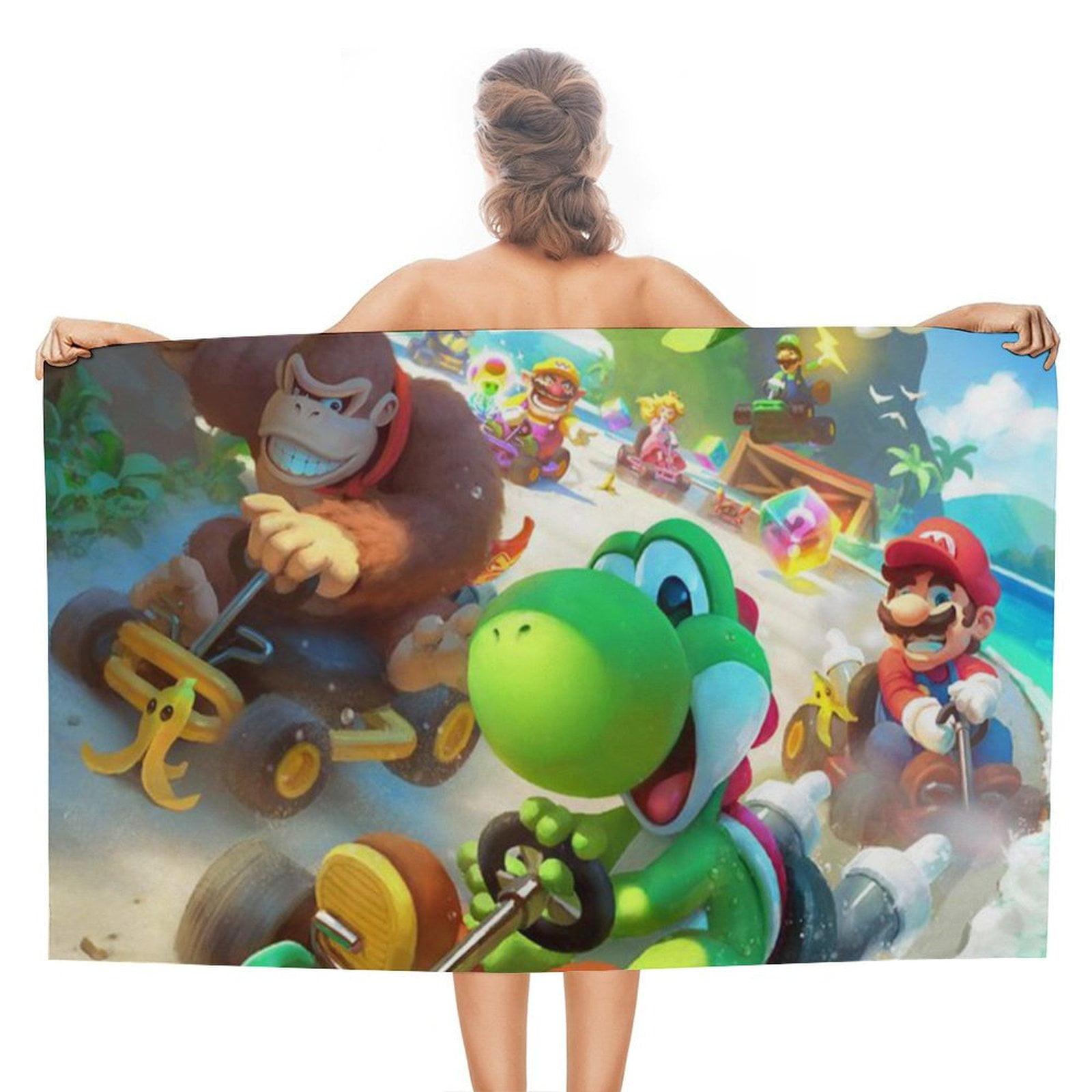Super Mario Bath Throw Towel Quick Dry Towel for Swimmers Sand Proof ...