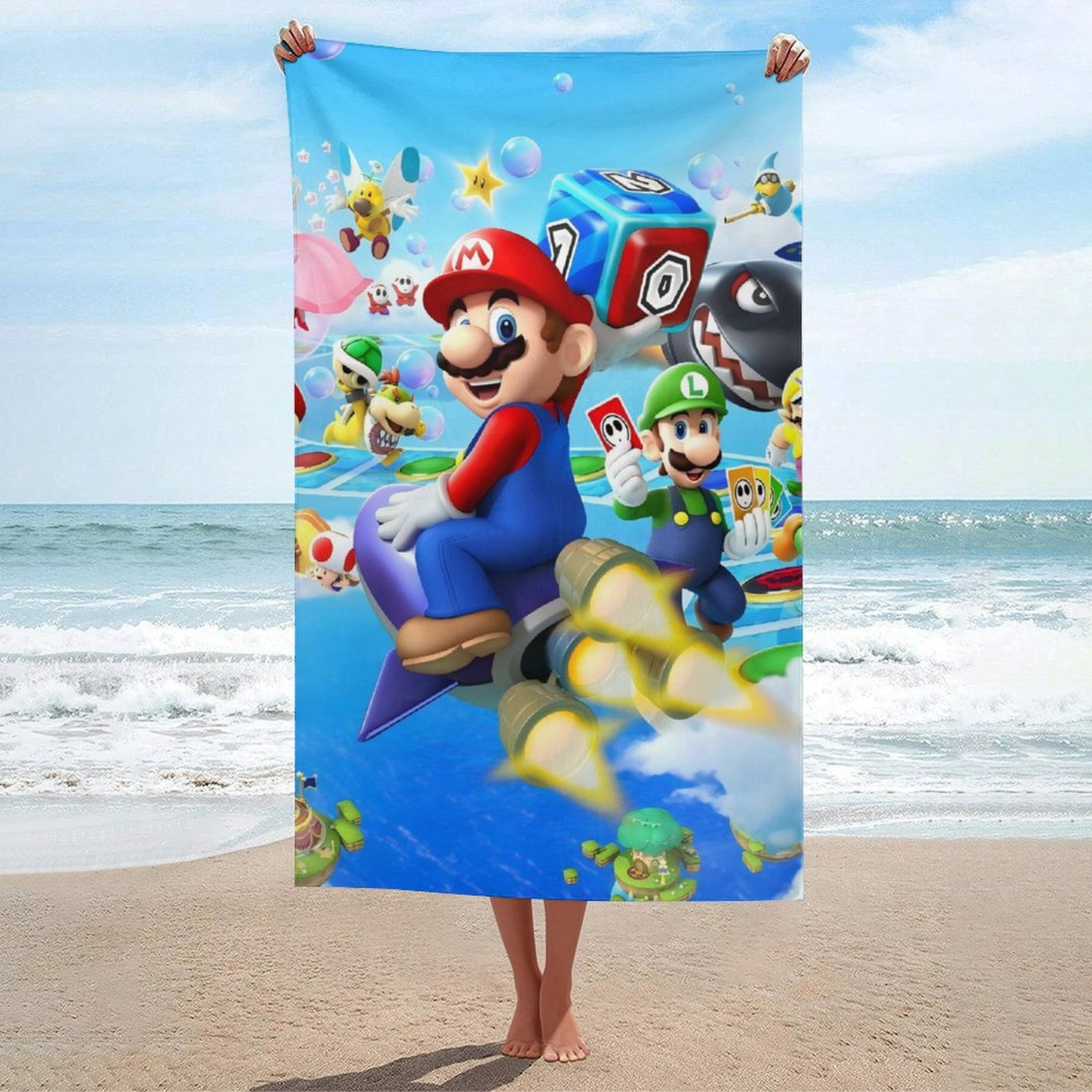 Super Mario Beach Towel Pool Towel Extra Large 130x80cm - Walmart.com