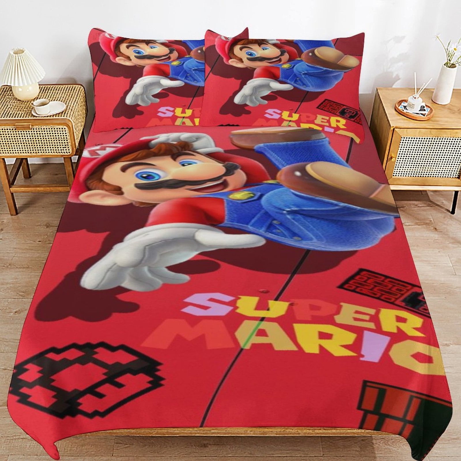 Super Mario Bed Duvet Cover Microfiber Bedding Sets 3D Printed ...