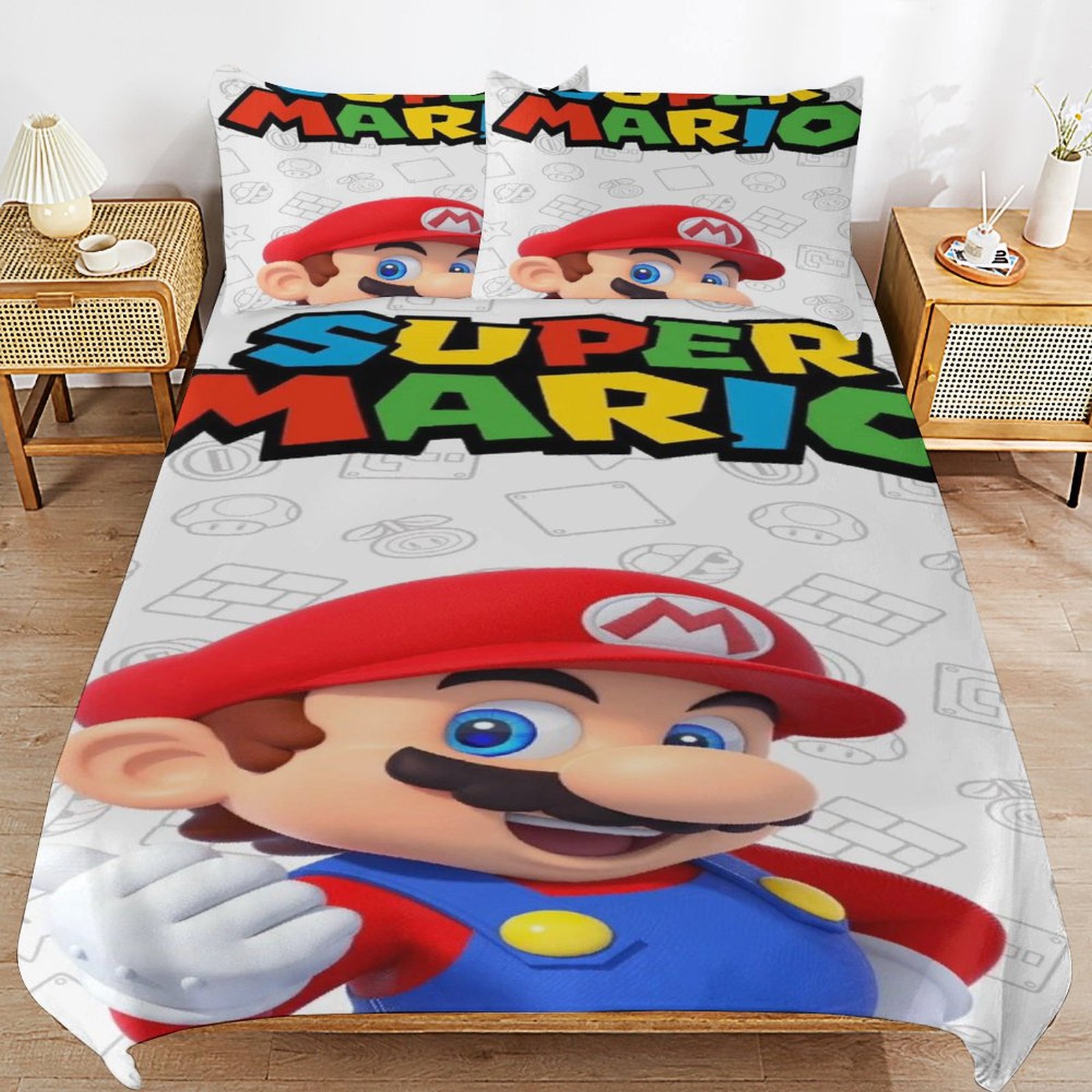 Super Mario Bed Duvet Cover Microfiber Bedding Sets 3D Printed ...