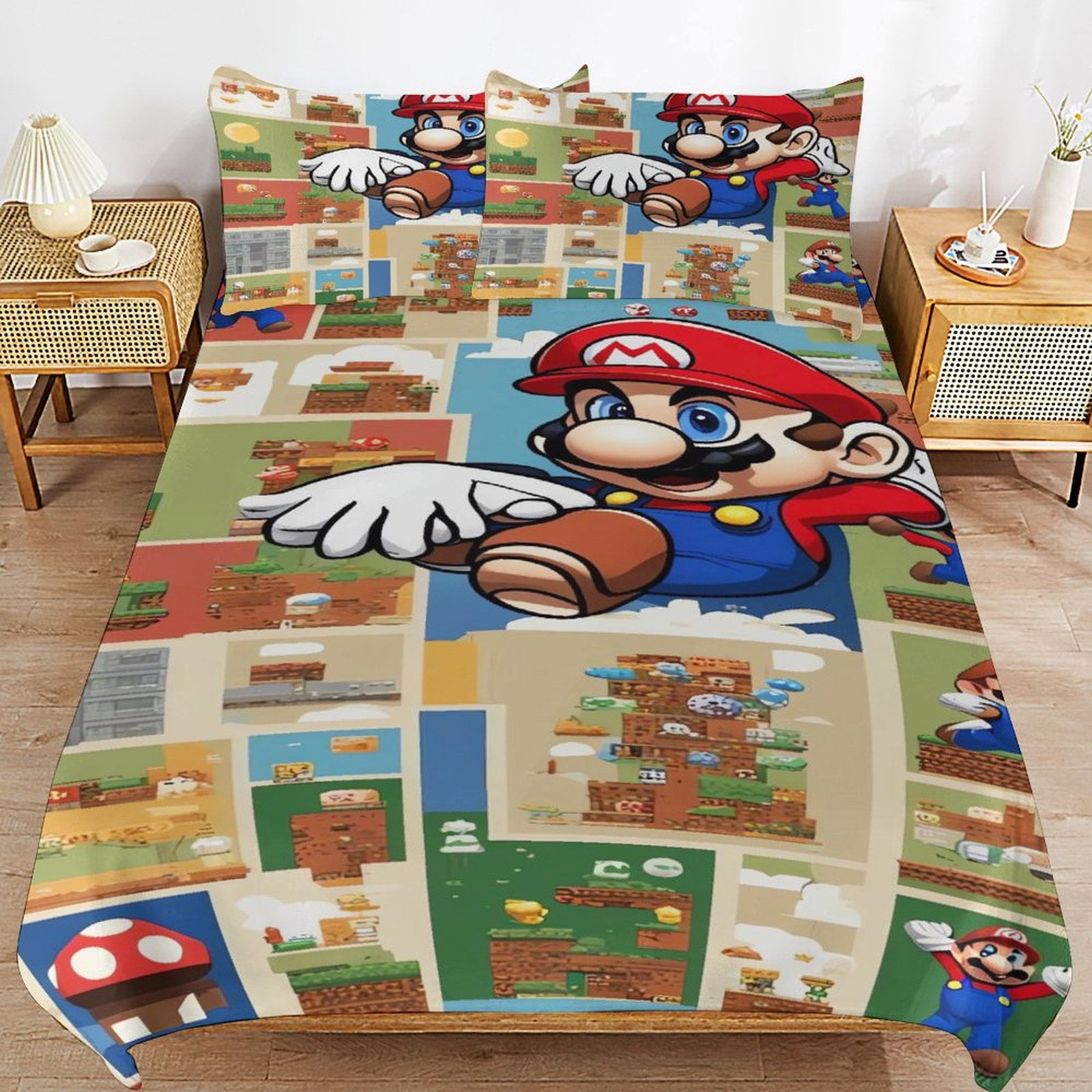 Super Mario Bed Duvet Cover Microfiber Bedding Sets 3D Printed ...