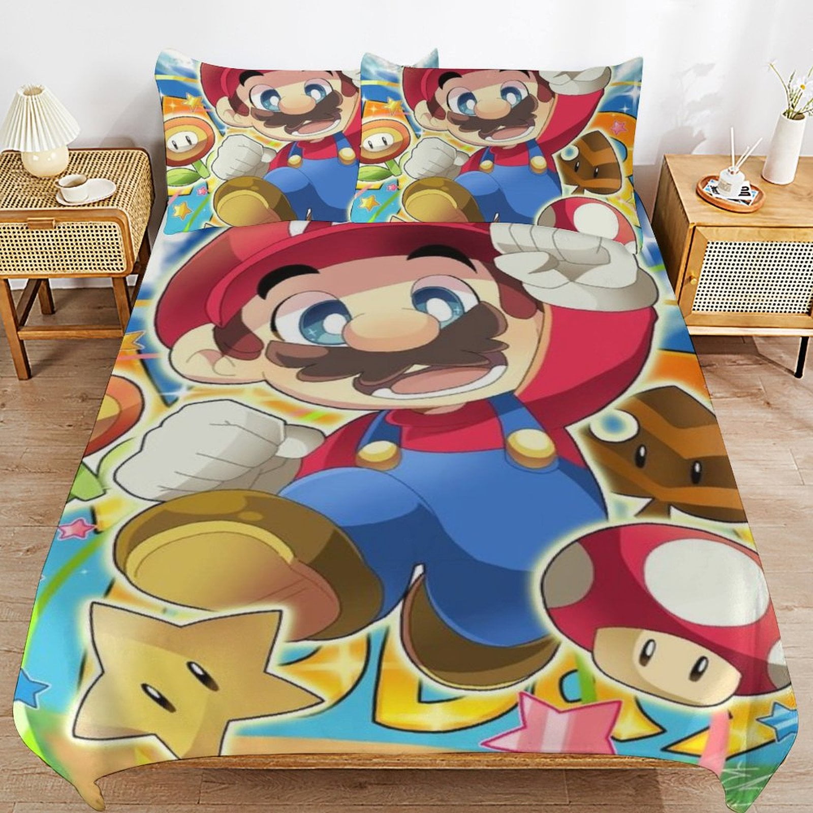 Super Mario Bed Duvet Cover Microfiber Bedding Sets 3D Printed ...