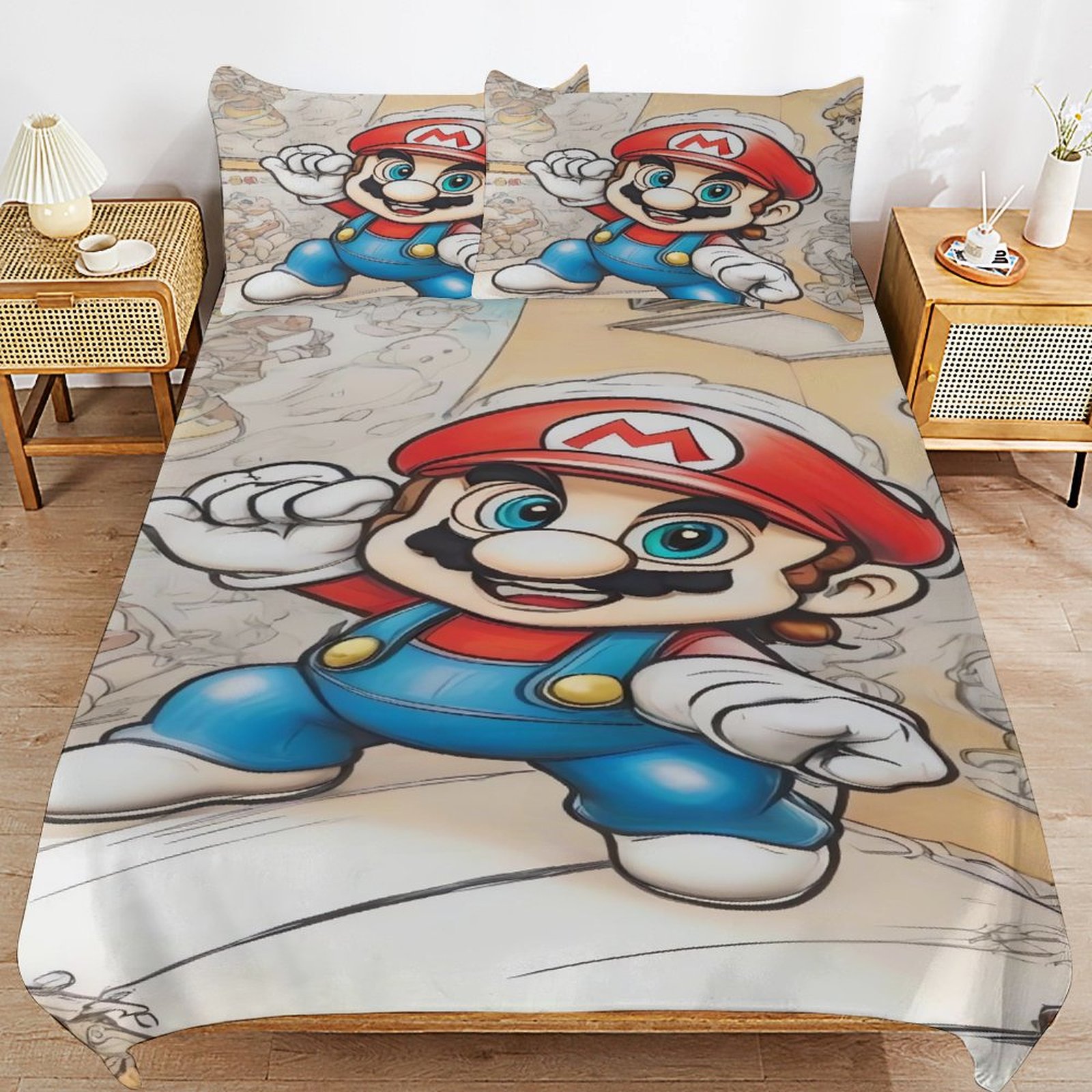Super Mario Bed Duvet Cover Microfiber Bedding Sets 3D Printed ...