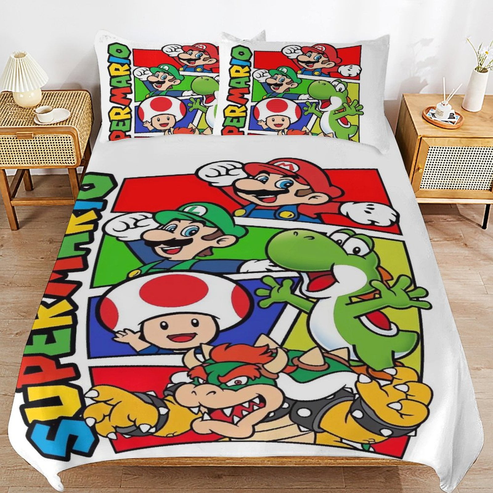 Super Mario Bed Duvet Cover Microfiber Bedding Sets 3D Printed ...
