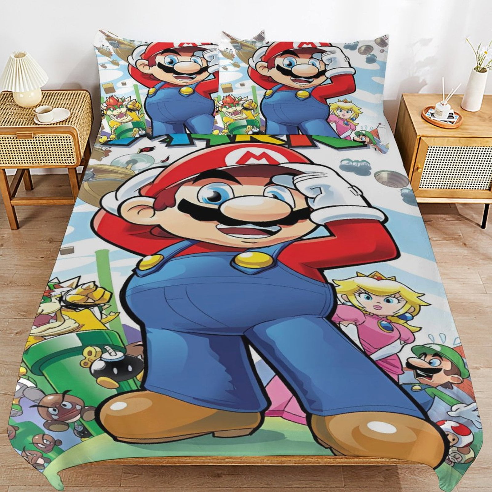 Super Mario Bed Duvet Cover Microfiber Bedding Sets 3D Printed ...