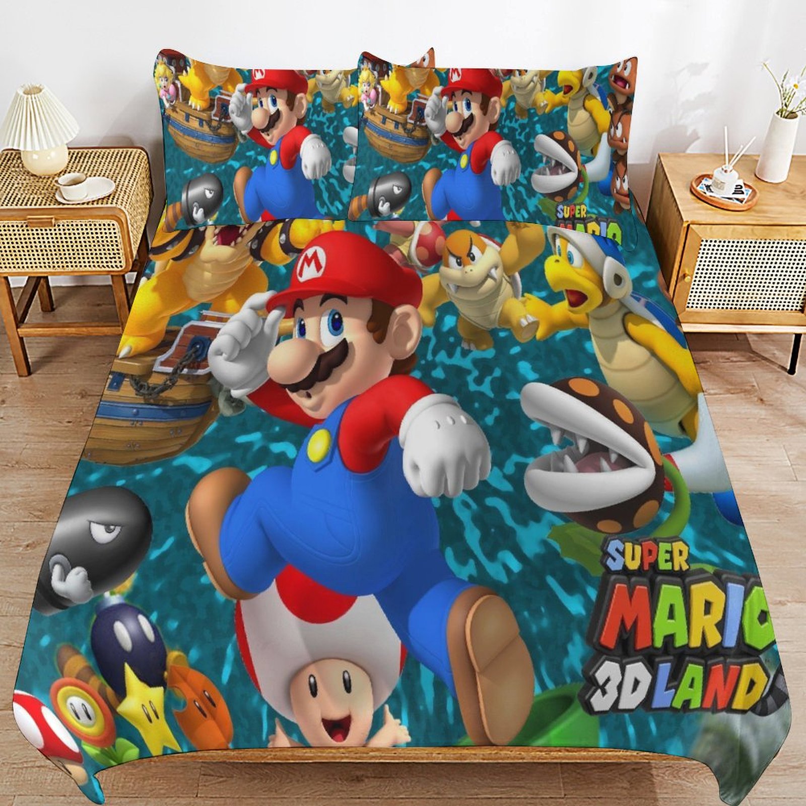 Super Mario Bed Duvet Cover Microfiber Bedding Sets 3D Printed ...