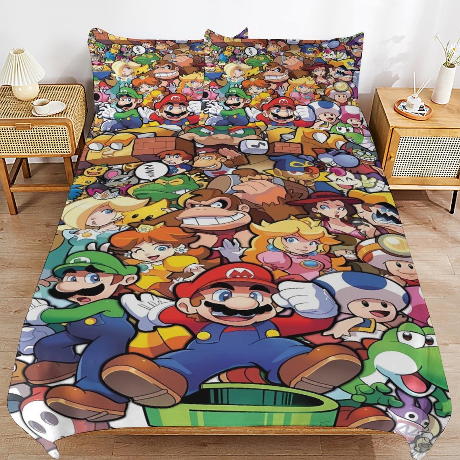 Super Mario Bed Duvet Cover Microfiber Bedding Sets 3D Printed ...