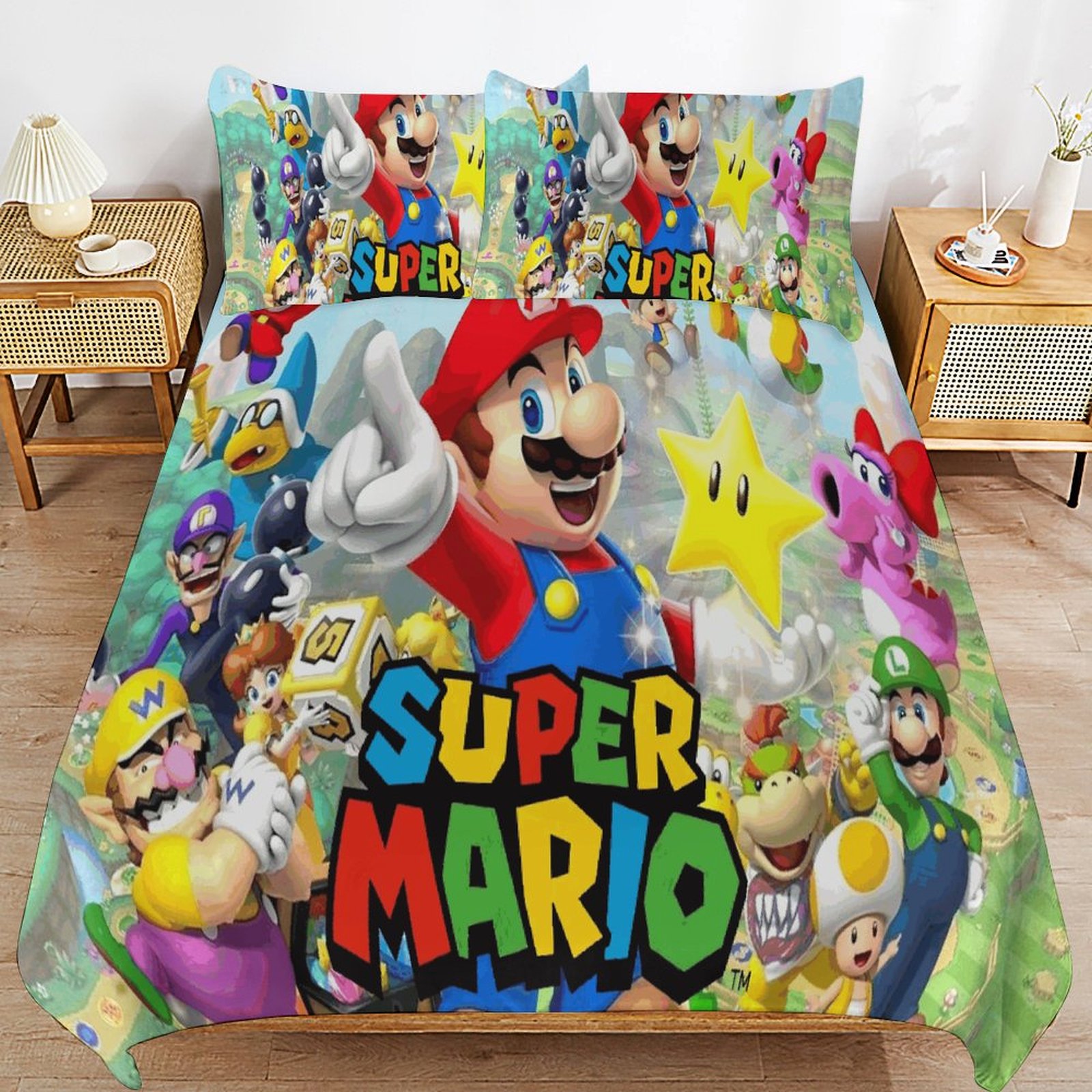 Super Mario Bed Duvet Cover Microfiber Bedding Sets 3D Printed ...