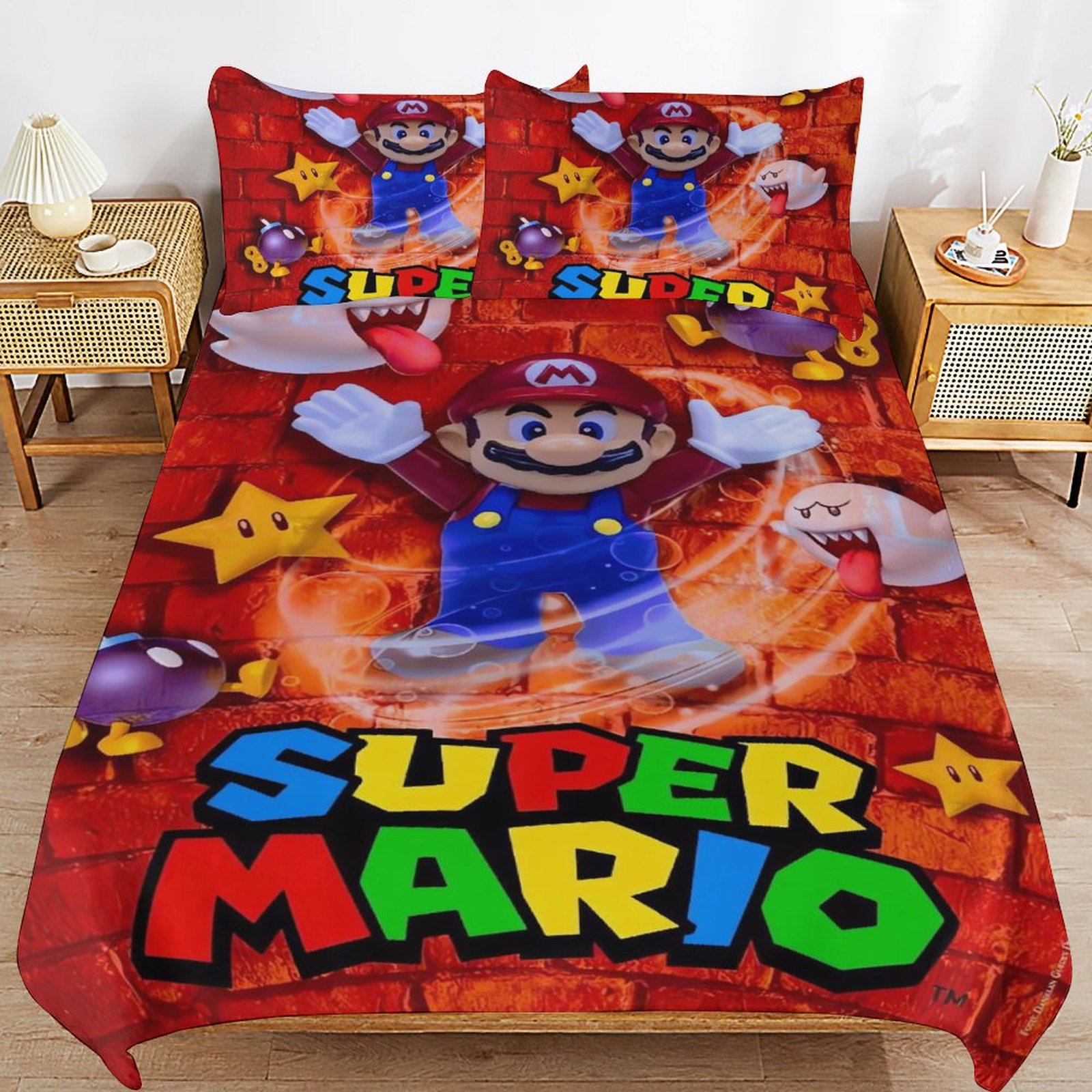 Super Mario Bed Duvet Cover Microfiber Bedding Sets 3D Printed ...