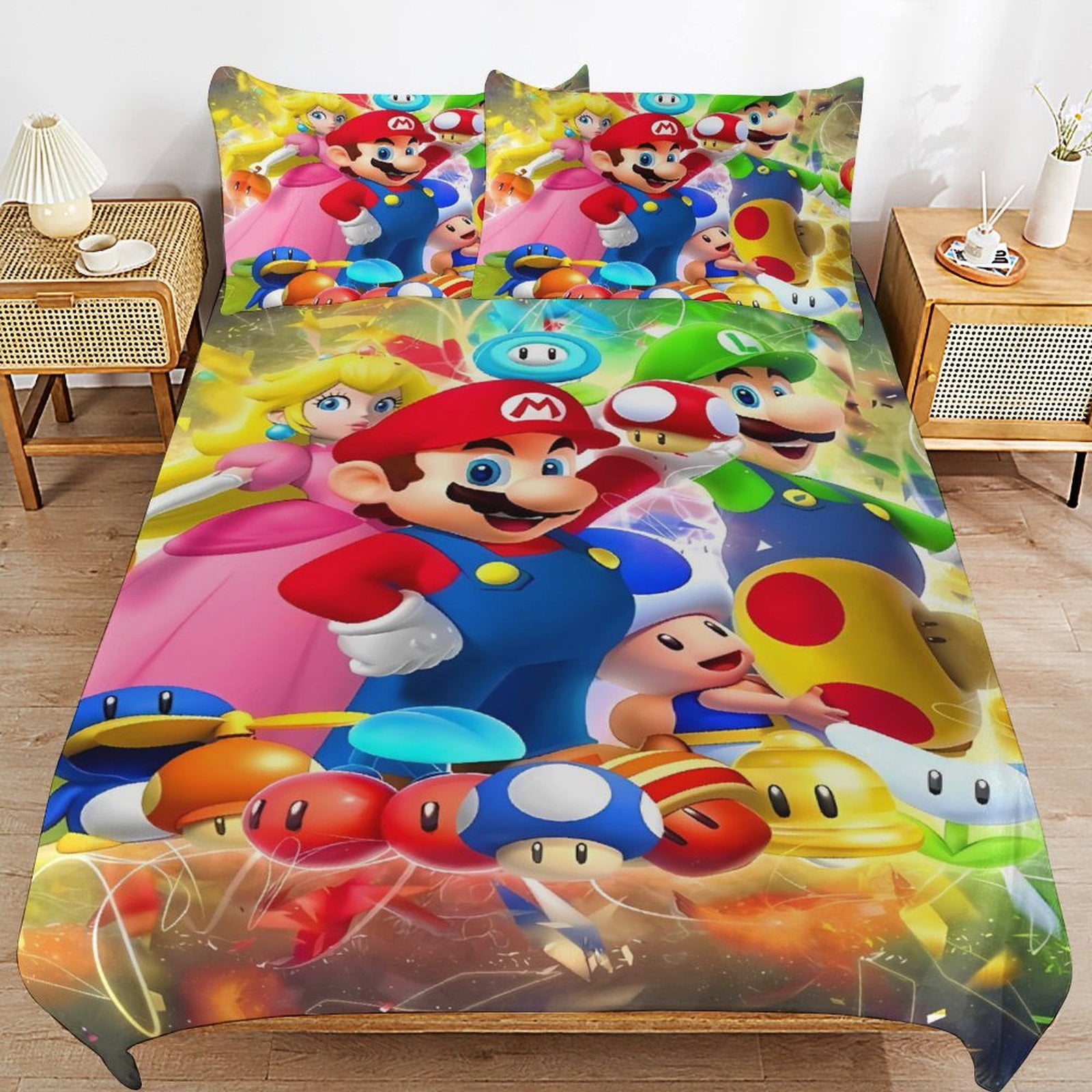 Super Mario Bed Duvet Cover Microfiber Bedding Sets 3D Printed ...