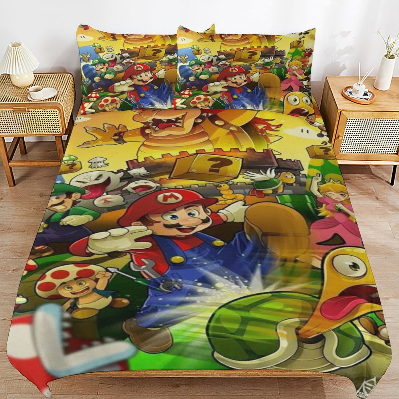 Super Mario Bed Duvet Cover Microfiber Bedding Sets 3D Printed ...