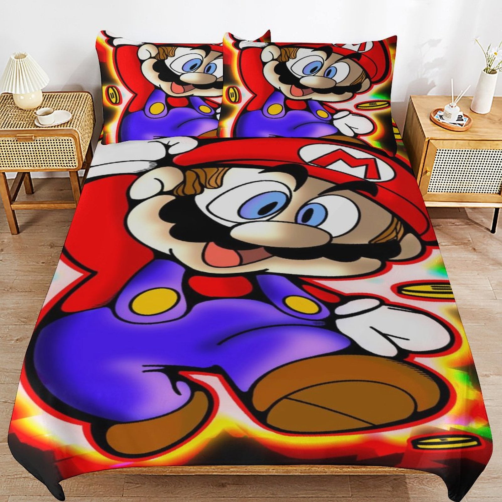 Super Mario Bed Duvet Cover Microfiber Bedding Sets 3D Printed ...