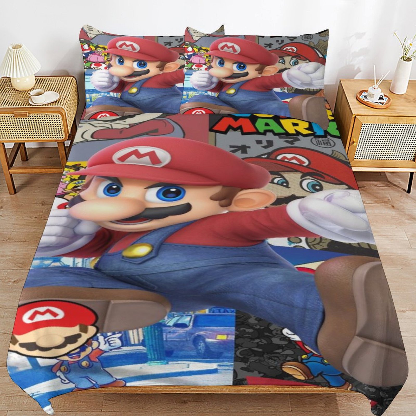 Super Mario Bed Duvet Cover Microfiber Bedding Sets 3D Printed ...