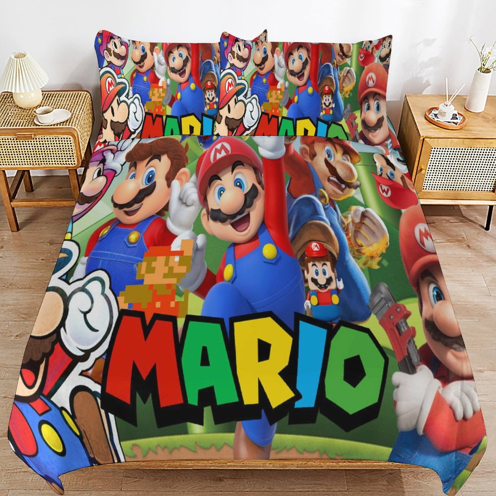 Super Mario Bed Duvet Cover Microfiber Bedding Sets 3D Printed ...
