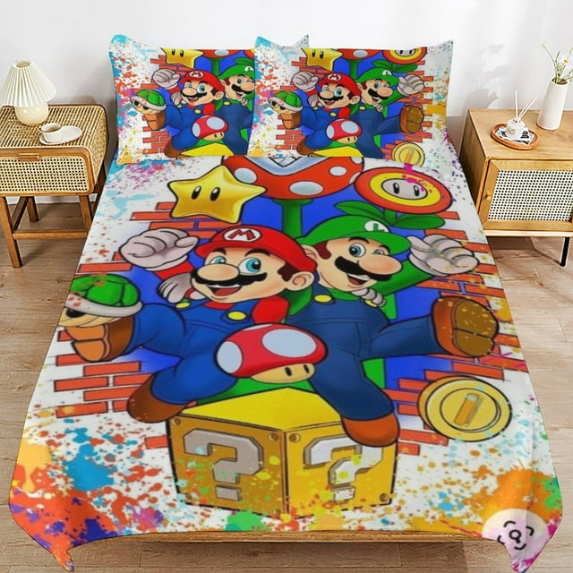 Super Mario Bed Duvet Cover Microfiber Bedding Sets 3D Printed ...