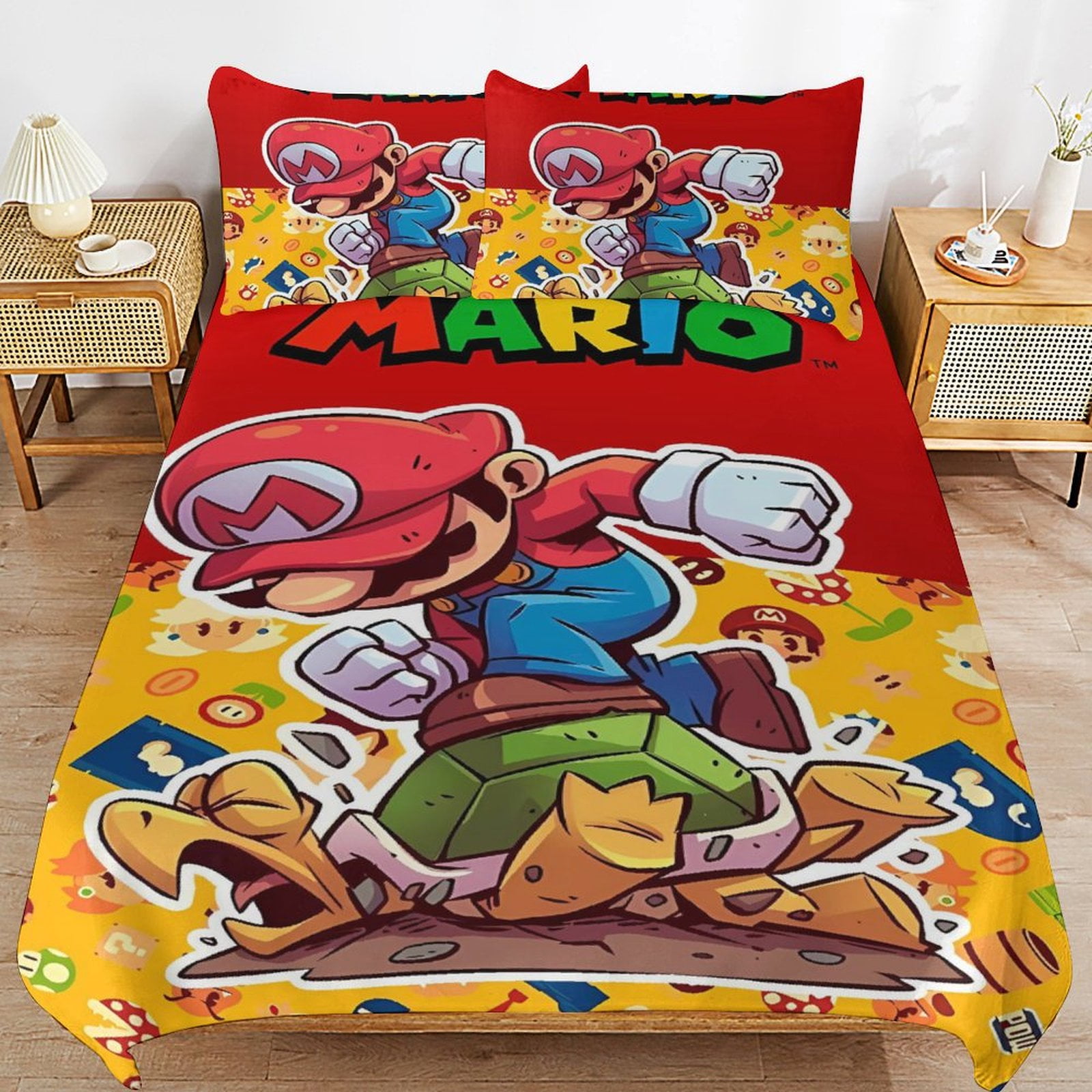 Super Mario Bed Duvet Cover Microfiber Bedding Sets 3D Printed ...