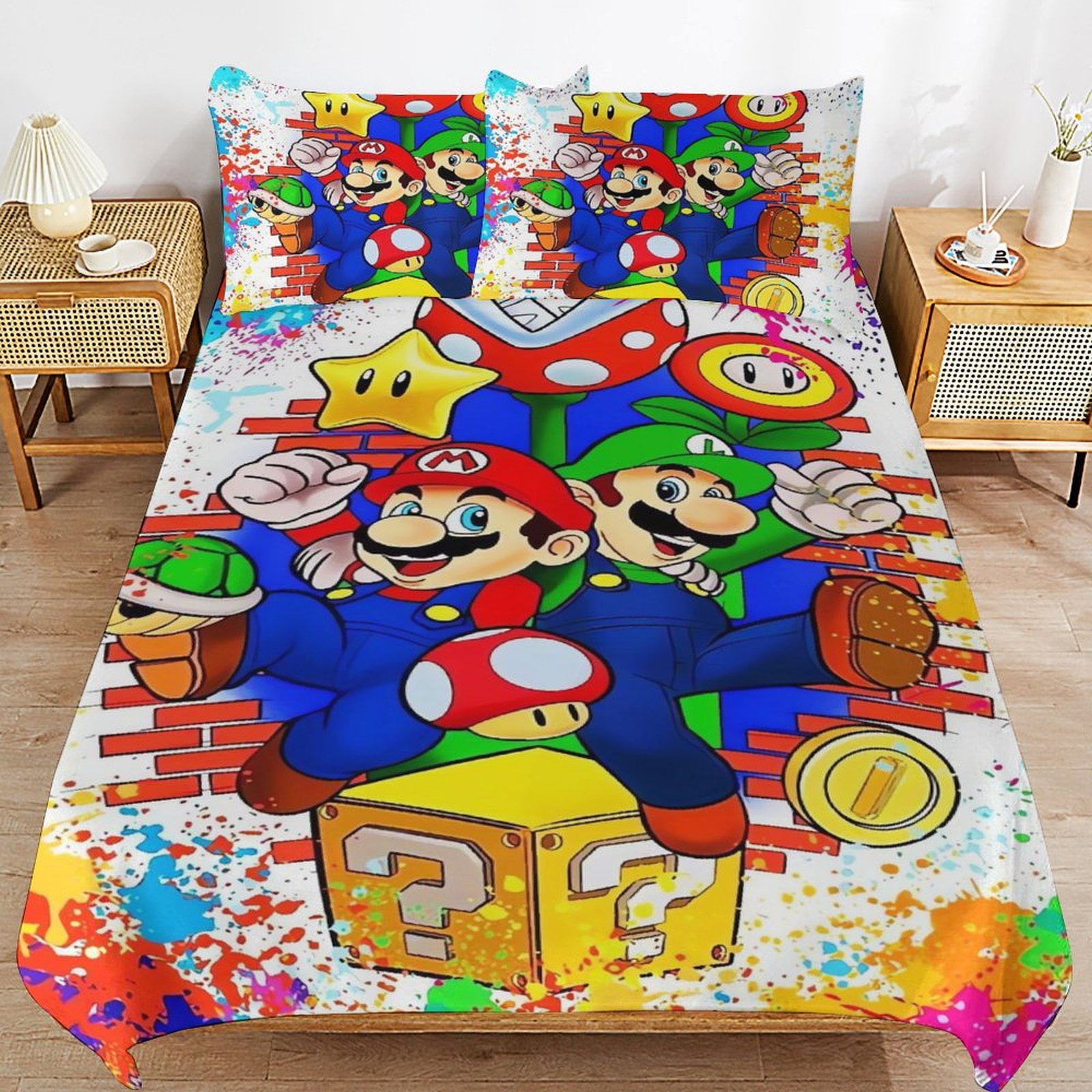 Super Mario Bed Duvet Cover Microfiber Bedding Sets 3D Printed ...