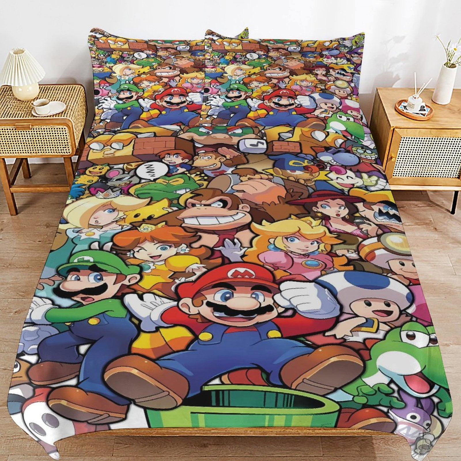 Super Mario Bed Duvet Cover Microfiber Bedding Sets 3D Printed ...