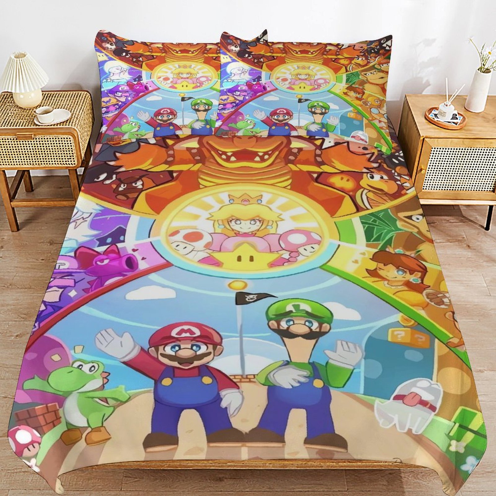 Super Mario Bed Duvet Cover Microfiber Bedding Sets 3D Printed ...