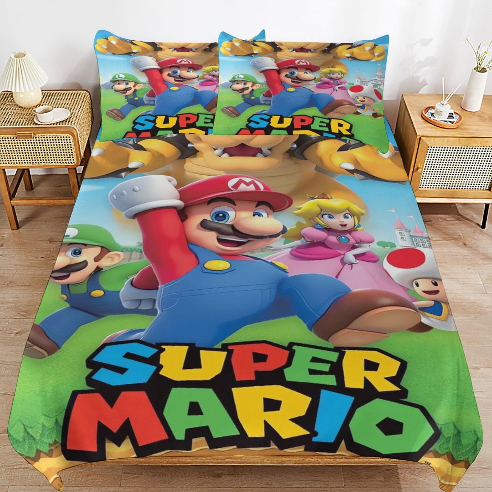 Super Mario Bed Duvet Cover Microfiber Bedding Sets 3D Printed ...