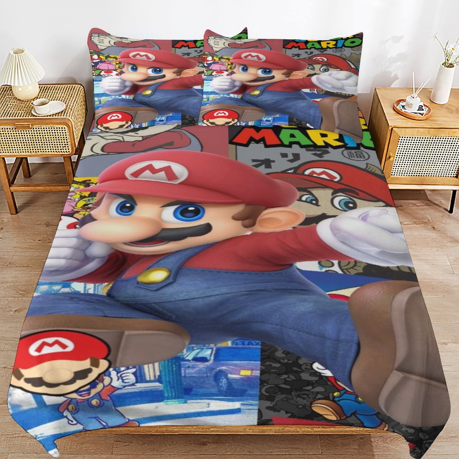 Super Mario Bed Duvet Cover Microfiber Bedding Sets 3D Printed ...