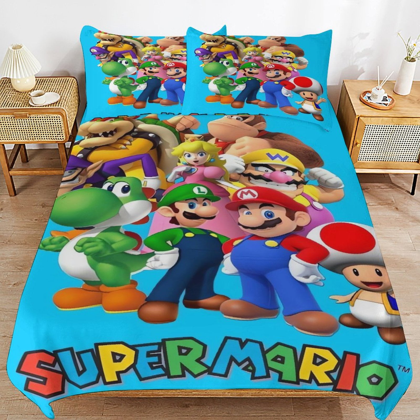 Super Mario Bed Duvet Cover Microfiber Bedding Sets 3D Printed ...