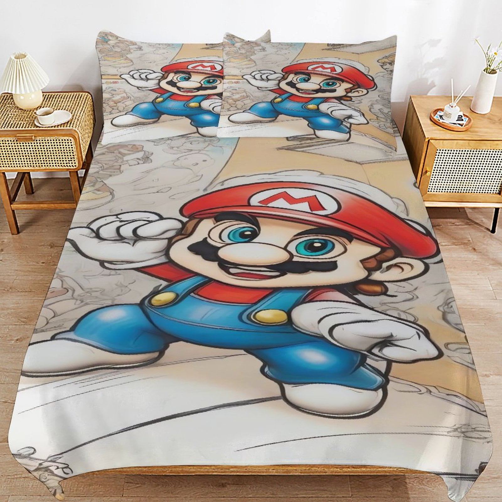 Super Mario Bed Duvet Cover Microfiber Bedding Sets 3D Printed ...