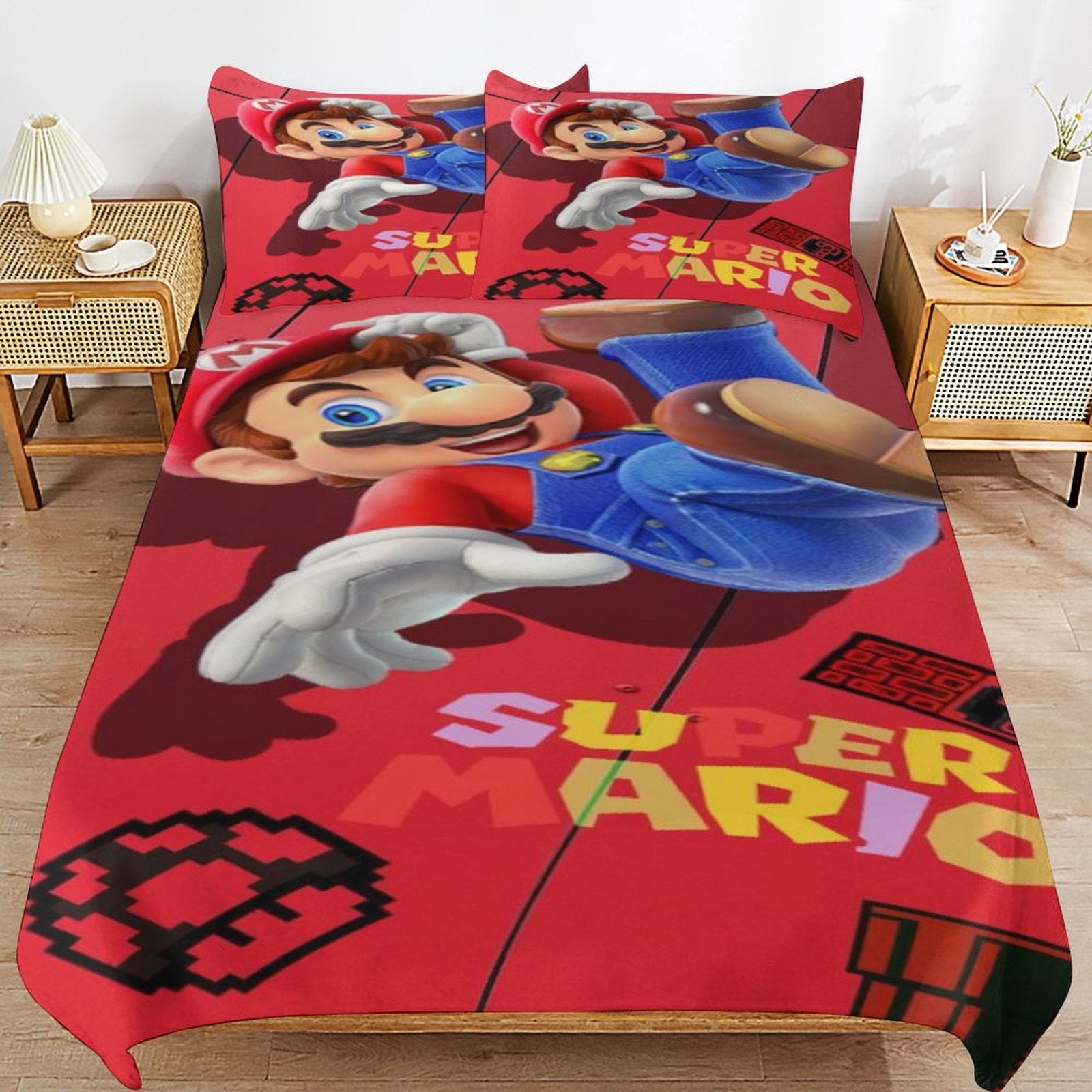 Super Mario Bed Duvet Cover Microfiber Bedding Sets 3D Printed ...