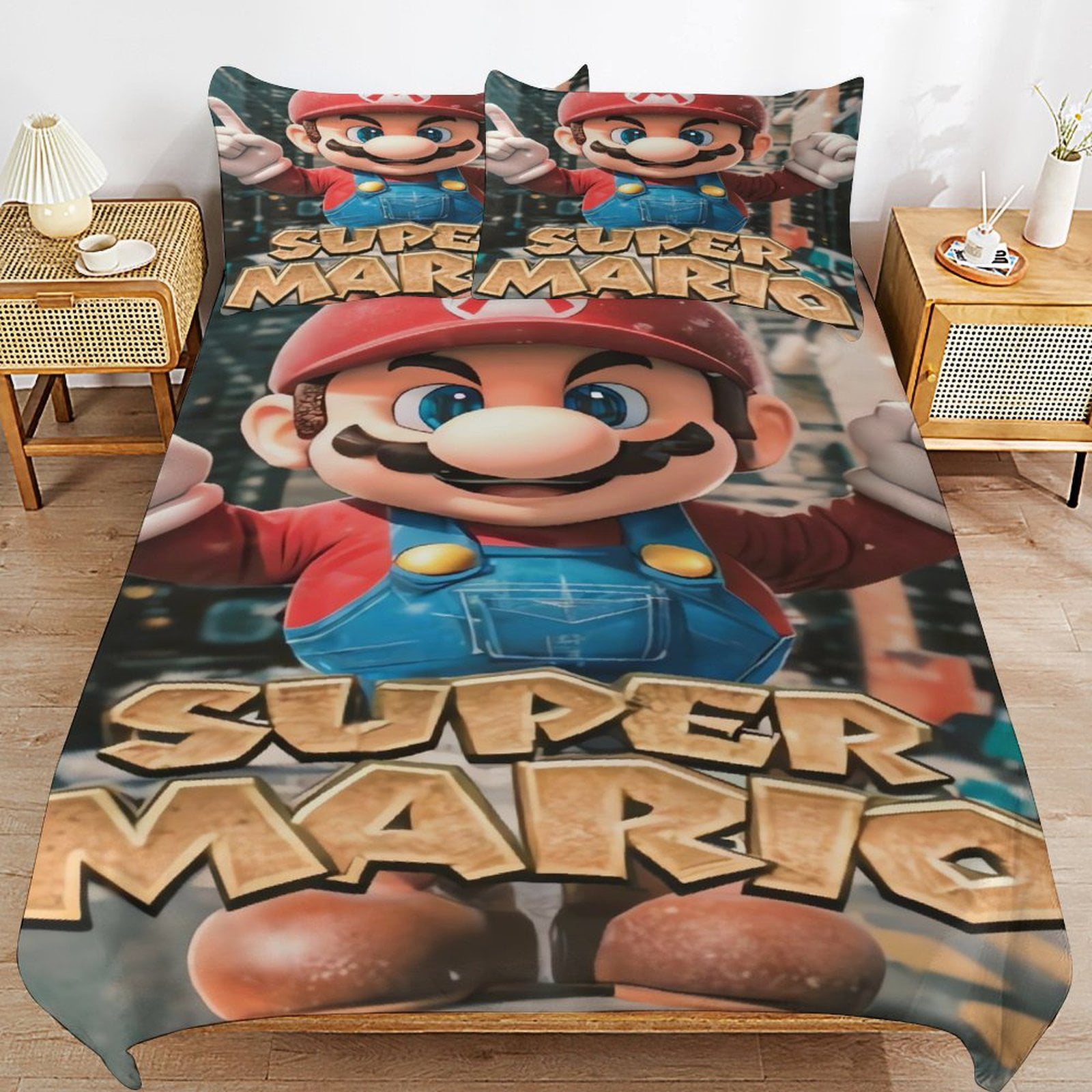 Super Mario Bed Duvet Cover Microfiber Bedding Sets 3D Printed ...